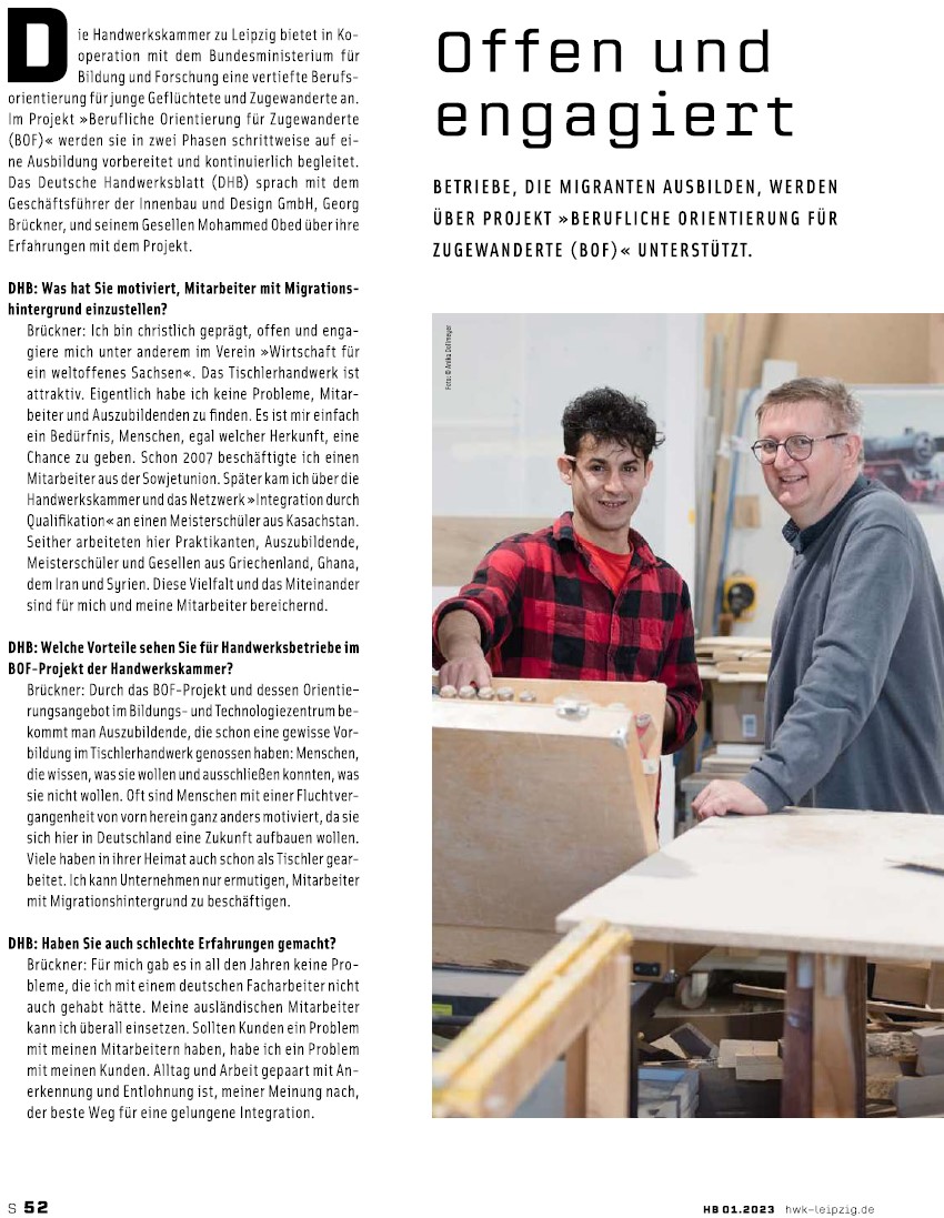 Interview mit Georg Brückner und Mohammed Obed